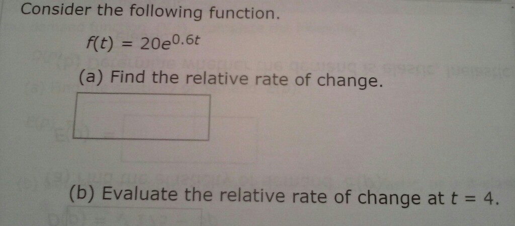 Solved Consider the following function. f(t) = 20e0.6t (a) | Chegg.com