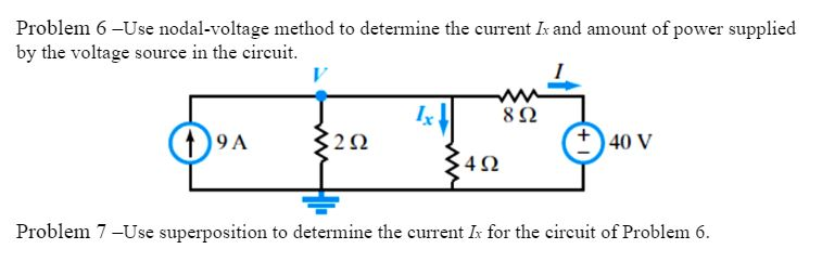 Solved Use nodal-voltage method to determine the current I_x | Chegg.com