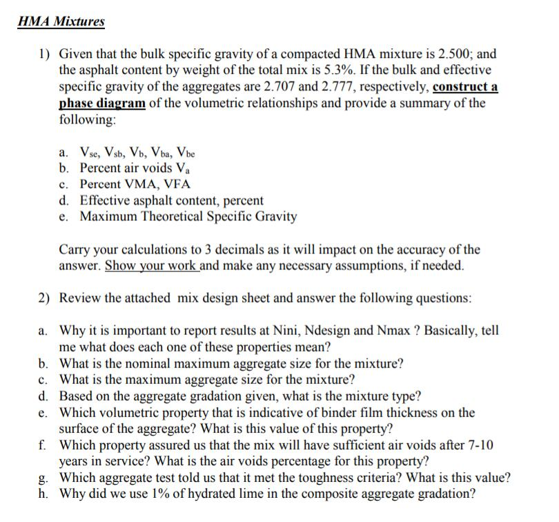 Solved Given that the bulk specific gravity of a compacted | Chegg.com