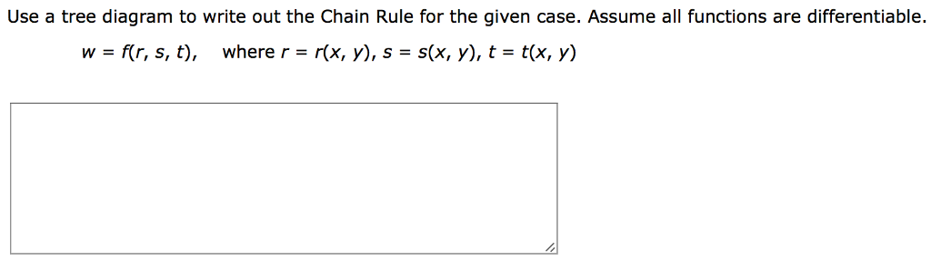 Solved Use a tree diagram to write out the Chain Rule for | Chegg.com