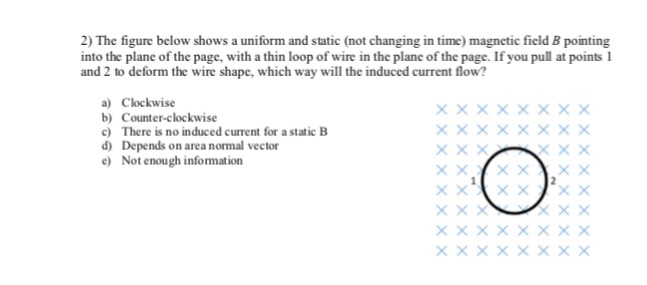 Solved The figure below shows a uniform and static (not | Chegg.com