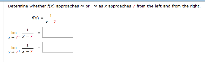 Solved Determine whether f(x) approaches co or-oo as x | Chegg.com