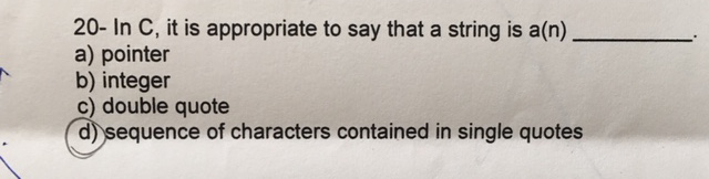 C String Single Quotes