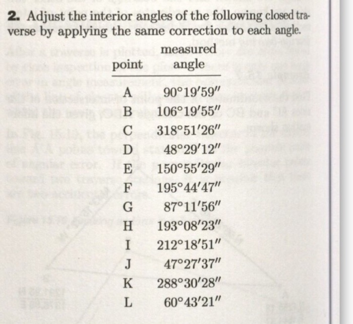 Solved Adjust the interior angles of the following closed | Chegg.com