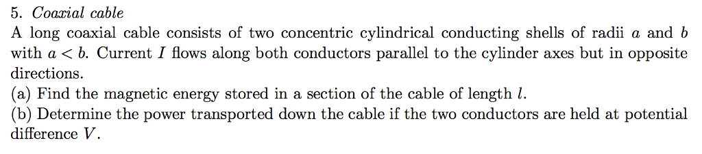 Solved A long coaxial cable consists of two concentric | Chegg.com
