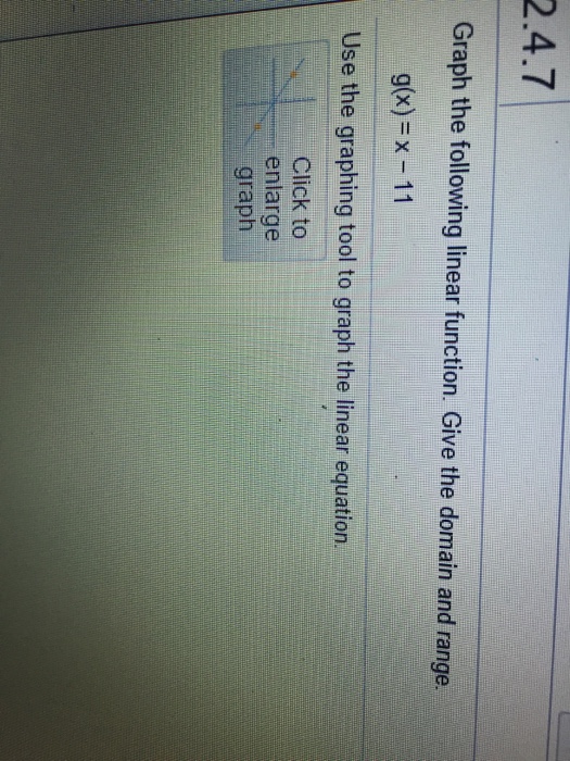 Solved Graph the following linear function. Give the domain | Chegg.com