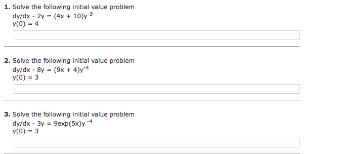 Solved 1. Solve the following initial value problem dy/dx-2y | Chegg.com