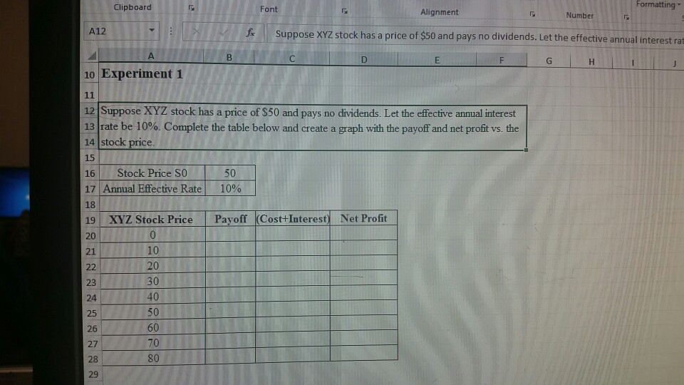 Solved Clipboard Font Formatting- Alignment Number A12 f I | Chegg.com
