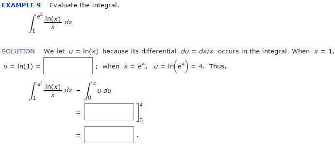 Solved Evaluate the integral. integral_1^e^4 ln(x)/x dx We | Chegg.com