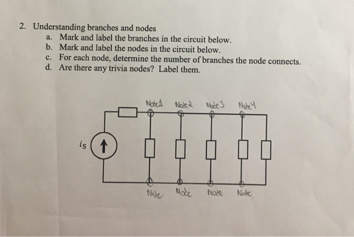 Solved Understanding branches and nodes Mark and label the | Chegg.com