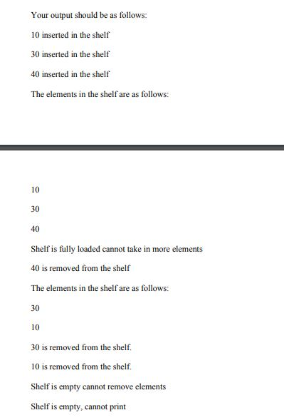 Solved Implement a shelf of numbers using your knowledge of | Chegg.com