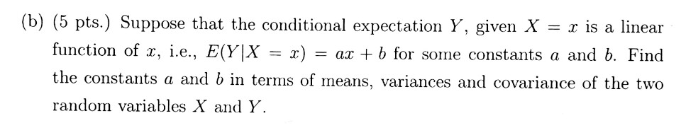 Solved Suppose That The Conditional Expectation Y Given X
