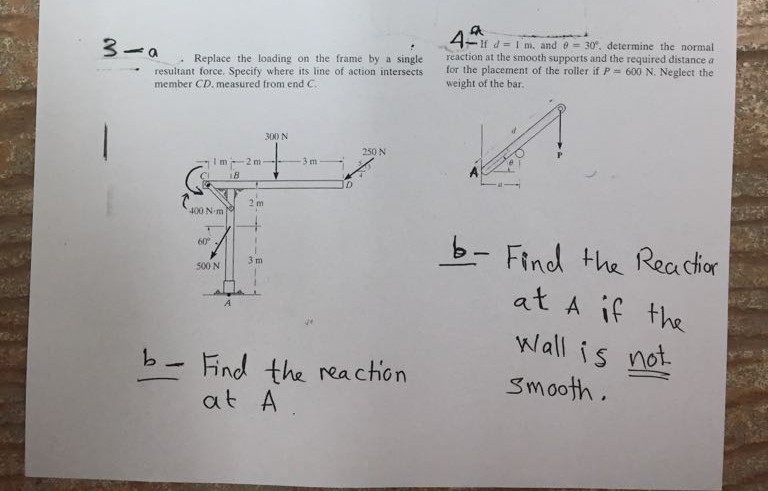 Solved If D 1 M And θ 30° Determine The Normal