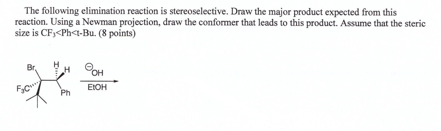 Solved The following elimination reaction is | Chegg.com