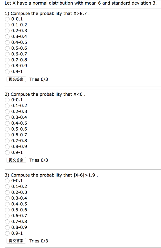 Solved Let X have a normal distribution with mean 6 and | Chegg.com