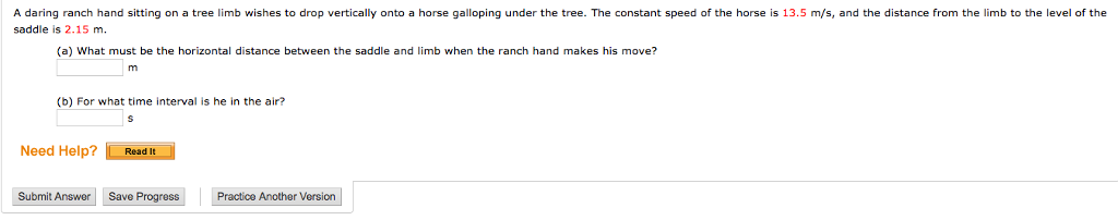 Solved A daring ranch hand sitting on a tree limb wishes to | Chegg.com