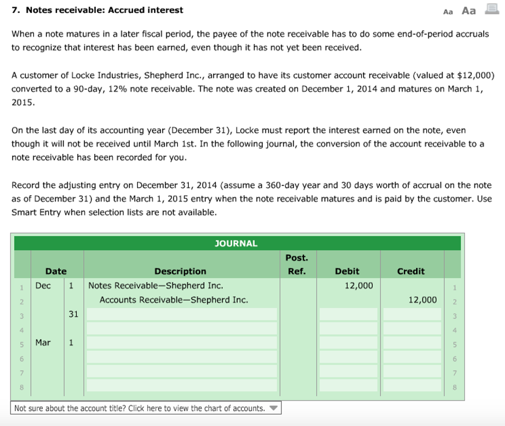 Solved When a note matures in a later fiscal period, the | Chegg.com