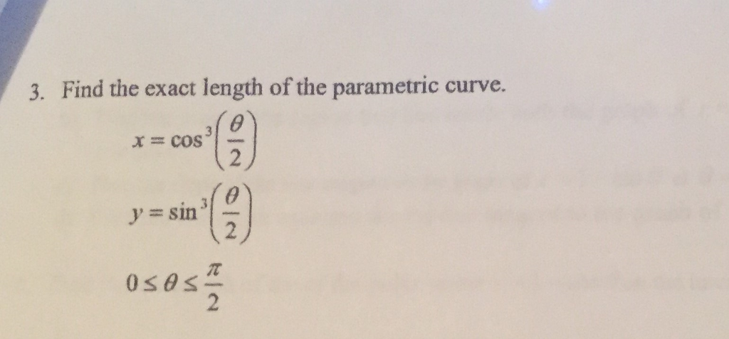 Solved Find the exact length of the parametric curve. x = | Chegg.com