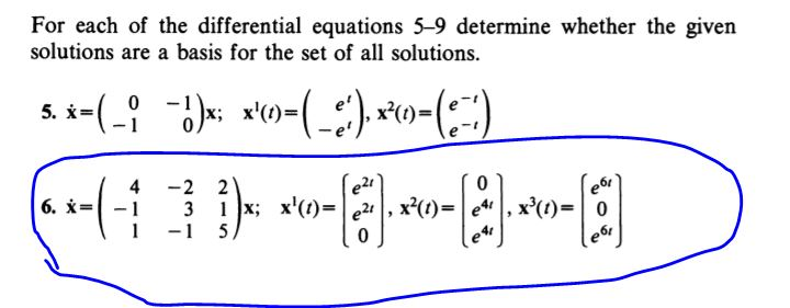 Solved For each of the differential equations 5-9 determine | Chegg.com