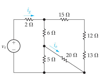 Solved Find io and ig in the circuit in the figure, if vg = | Chegg.com