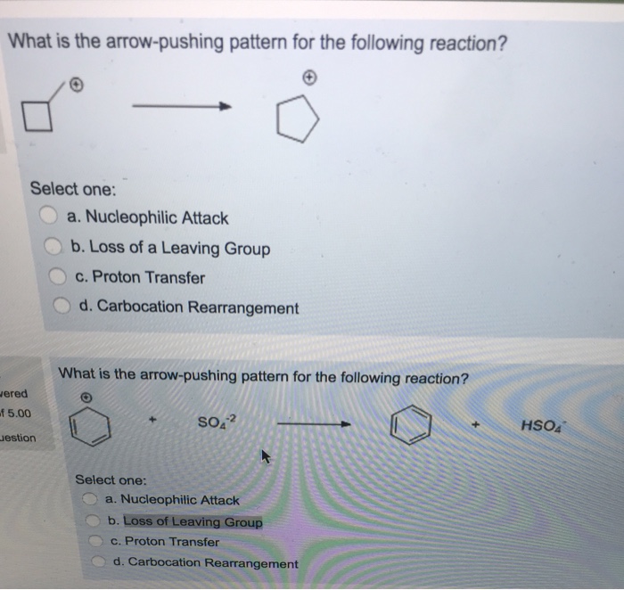 Solved What is the arrow-pushing pattern for the following | Chegg.com