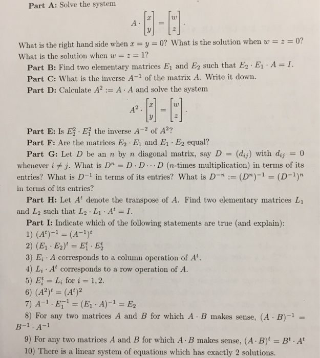 Solved Problem 2 onsider the matrix | Chegg.com