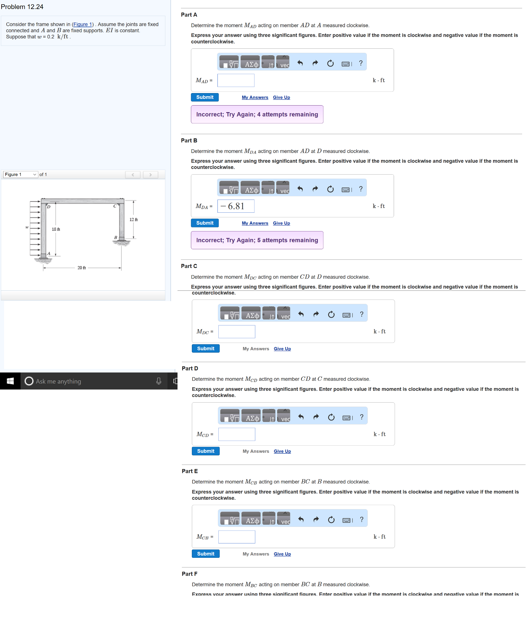 Solved Consider the frame shown in (Figure 1). Assume the | Chegg.com