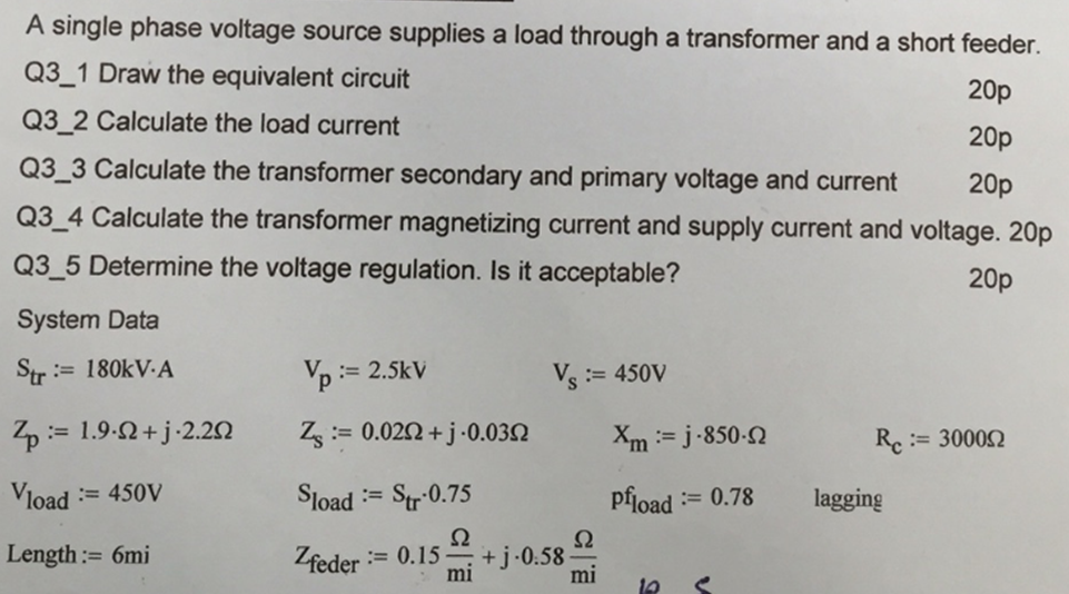 Solved A Single Phase Voltage Source Supplies A Load Through
