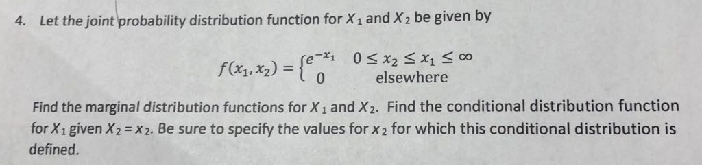 Solved 4. Let the joint probability distribution function | Chegg.com