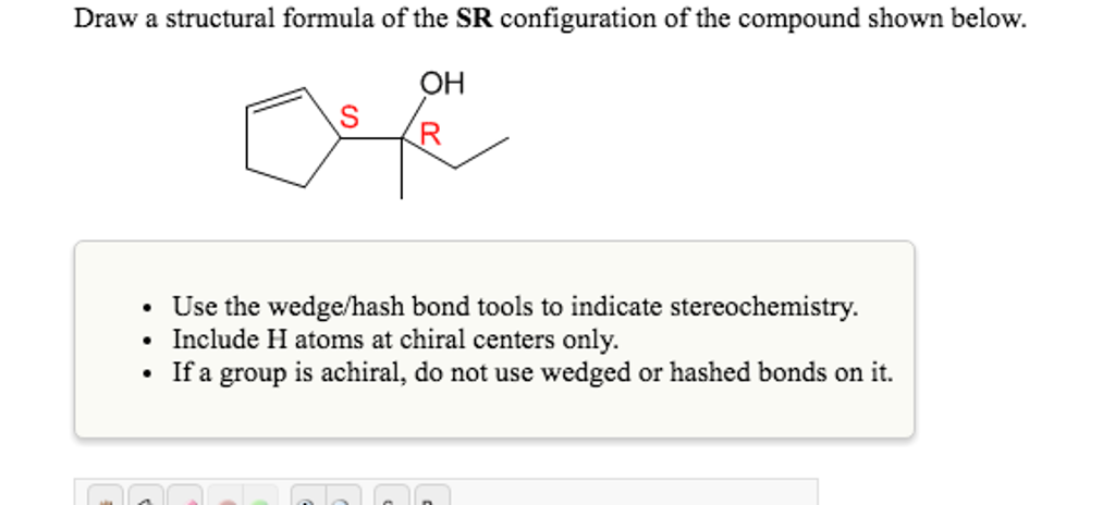 Solved Draw a structural formula of the SR configuration of | Chegg.com