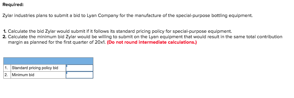 Solved Zylar Industries is a manufacturer of standard and | Chegg.com