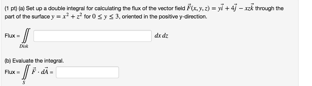 Solved (1 pt (a) Set up a double integral for calculating | Chegg.com