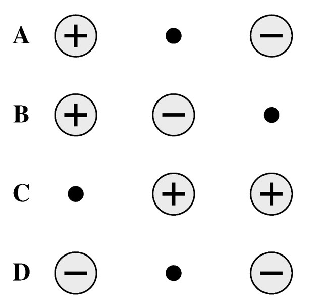 Solved In each of the following cases, an identical small, | Chegg.com
