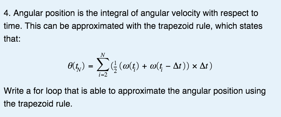 Solved Angular position is the integral of angular velocity | Chegg.com
