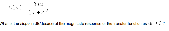 Solved What is the slope in dB/decade of the magnitude | Chegg.com
