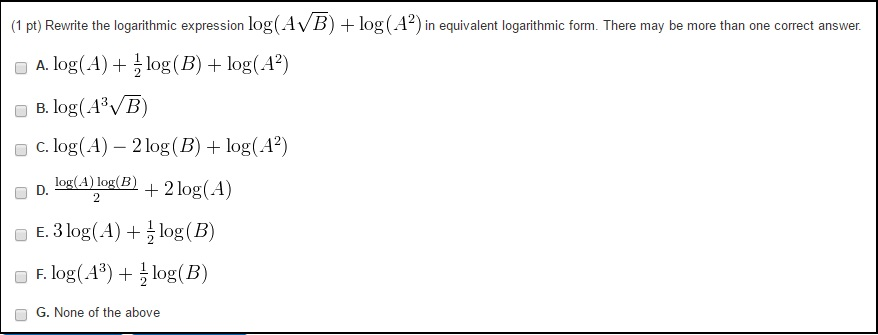 Solved Rewrite The Logarithmic Expression Log A Squareroot