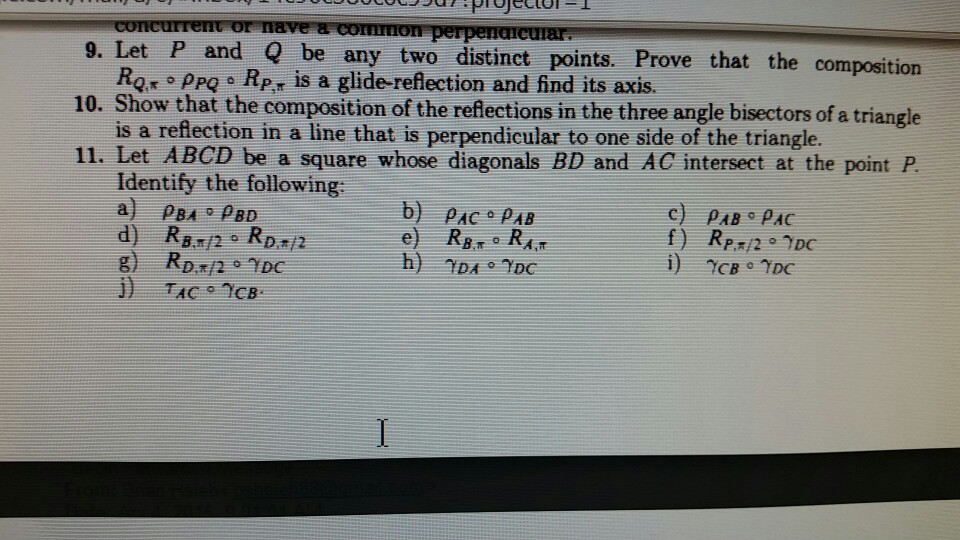 Solved 9. Let P and Q be any two distinct points. Prove that | Chegg.com