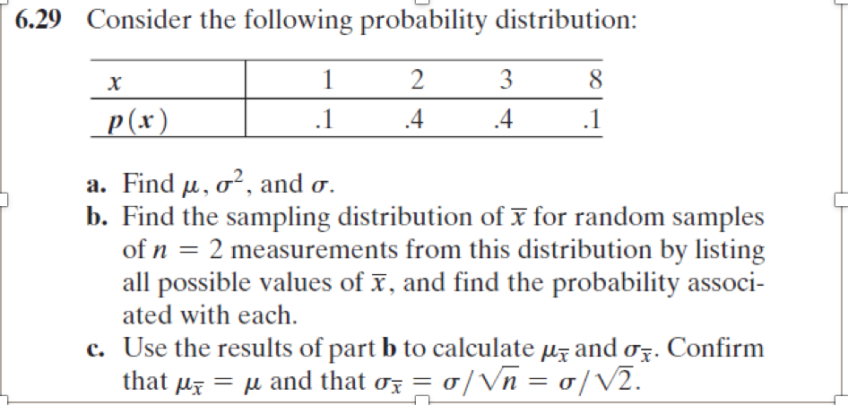 Solved 6.29 Consider the following probability distribution: | Chegg.com