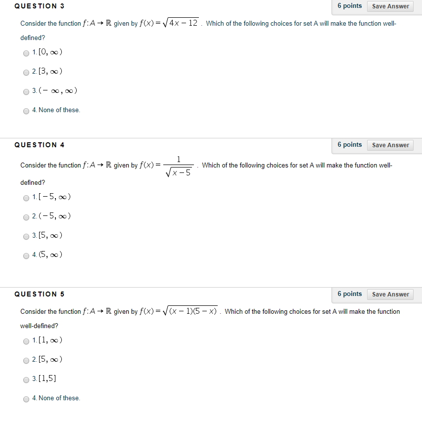 Solved Consider the function f: A rightarrow R given by f(x) | Chegg.com