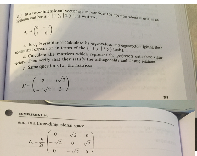 Solved In a two-dimensional vector space, consider the | Chegg.com