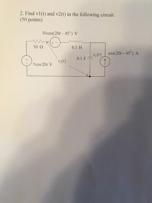 Solved Find v1(t) and v2(t) in the following circuit. | Chegg.com