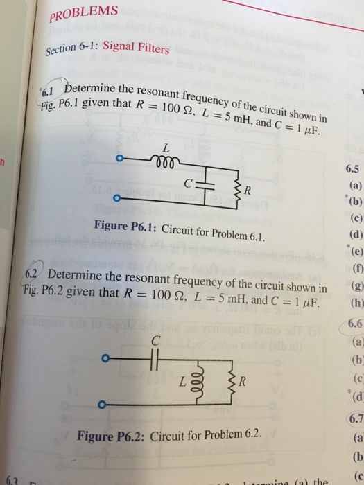 Solved Determine the resonant frequency of the circuit shown | Chegg.com