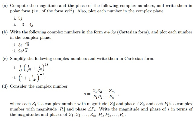 Solved (a) Compute the magnitude and the phase of the | Chegg.com