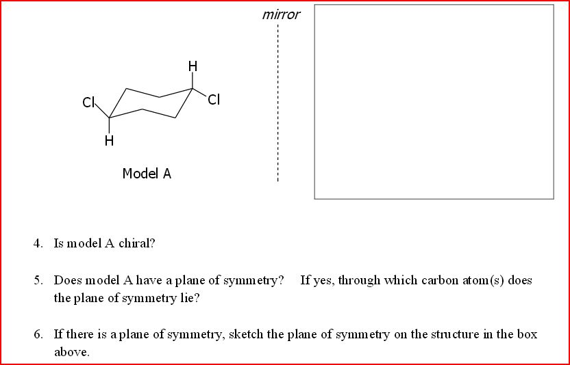 Solved 1,4 - dichlorocyclohexane The structure of model A is | Chegg.com