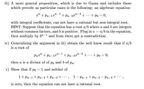 Solved A more general proposition, which is due to Gauss and | Chegg.com