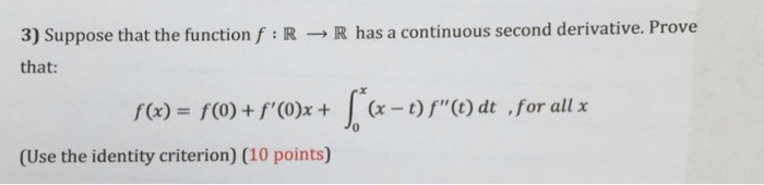 Solved Suppose that the function f: R rightarrow R has a | Chegg.com