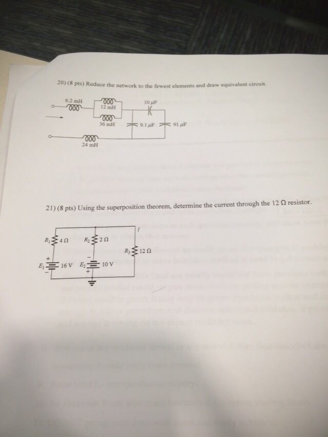 Solved Reduce the network to the fewest elements and draw | Chegg.com