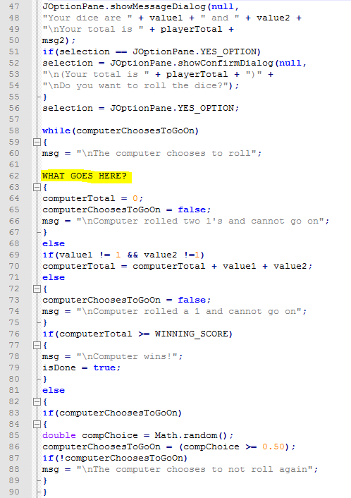 Solved This is a two part question: a. Using the Die class | Chegg.com