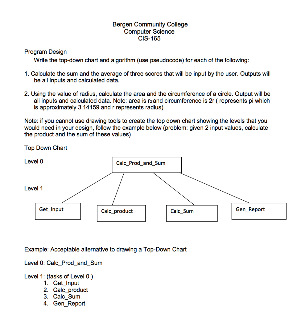 Solved Bergen Community College Computer Science CIS-165 | Chegg.com