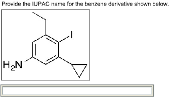 Solved Provide the IUPAC name for the benzene derivative | Chegg.com